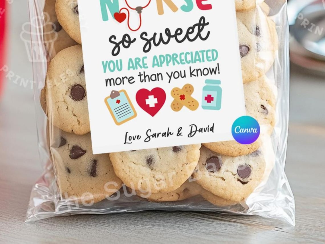 NURSE Appreciation Gift Tags Happy Nurses Week Gift Tag Editable Nurse ...