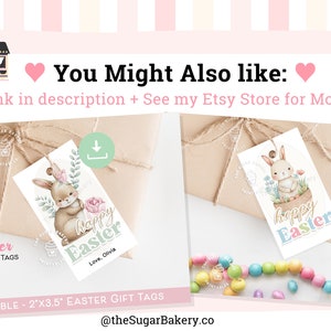 Printable Easter Teacher Gift Tag, Teacher Appreciation Bunny Printable ...