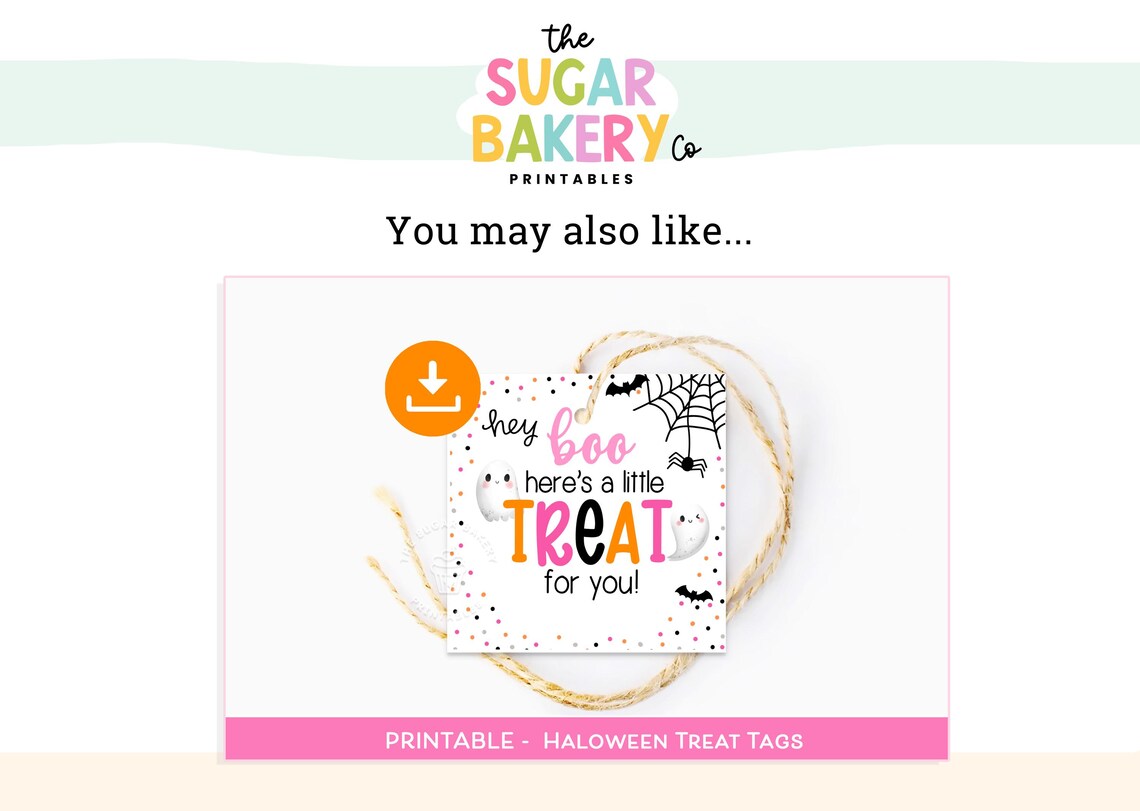 Printable Halloween Tags, BOO Here's a Little Treat Tag, Candy Corn Boo ...