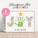 JOY Christmas Tree Handprint Art, Preschool Handprint Art Craft ...