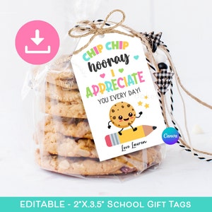 Teacher Appreciation Tag Chip Chip Hooray Tag TEACHER Thank You Tag End ...