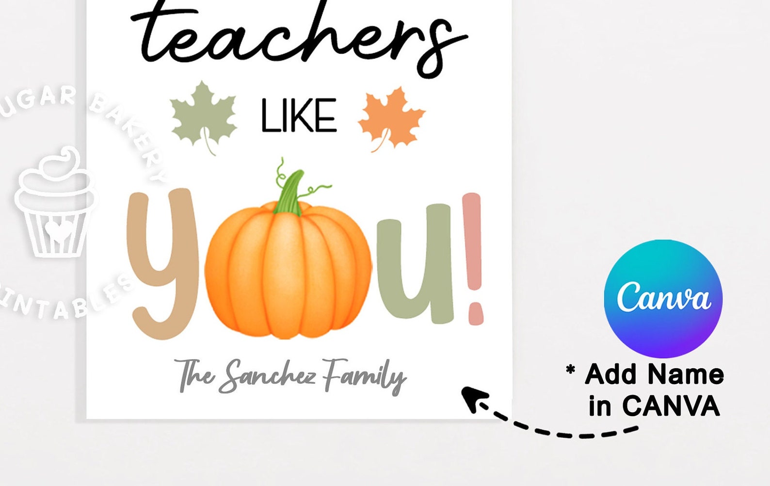Thankful for Teachers Like You Printable Gift Tag Teacher Appreciation ...