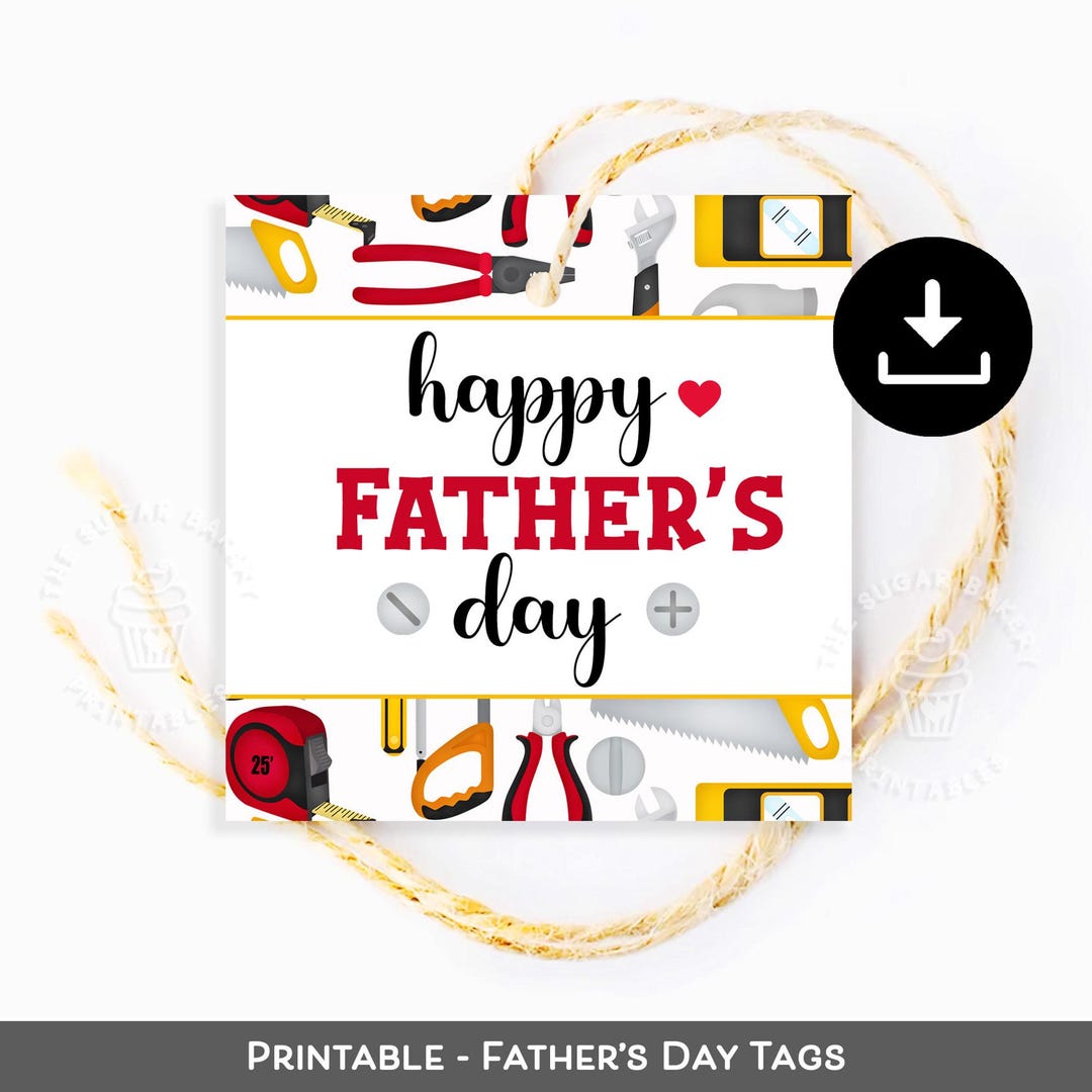 Printable Fathers Day Tags, Happy Fathers Day Treat Cookie Tags, Father ...