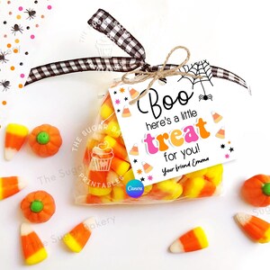BOO Here's a Treat for YOU, Editable Halloween Tags, Happy Halloween ...