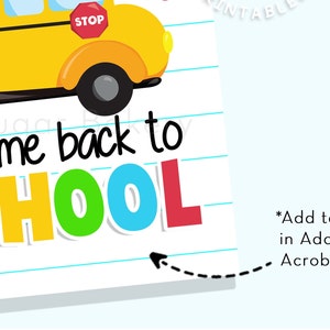 Welcome Back to School Bus Cookie TAG, First Day of School BUS DRIVER ...