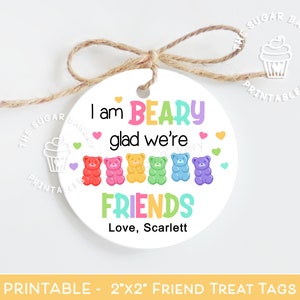 BEARY Glad FRIENDS Gummy Bear Tag End of Year Student Gift - Etsy
