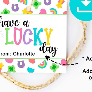 Have a LUCKY Day Printable Tags, Lucky Charm TAGS, Lucky Charms Cereal ...