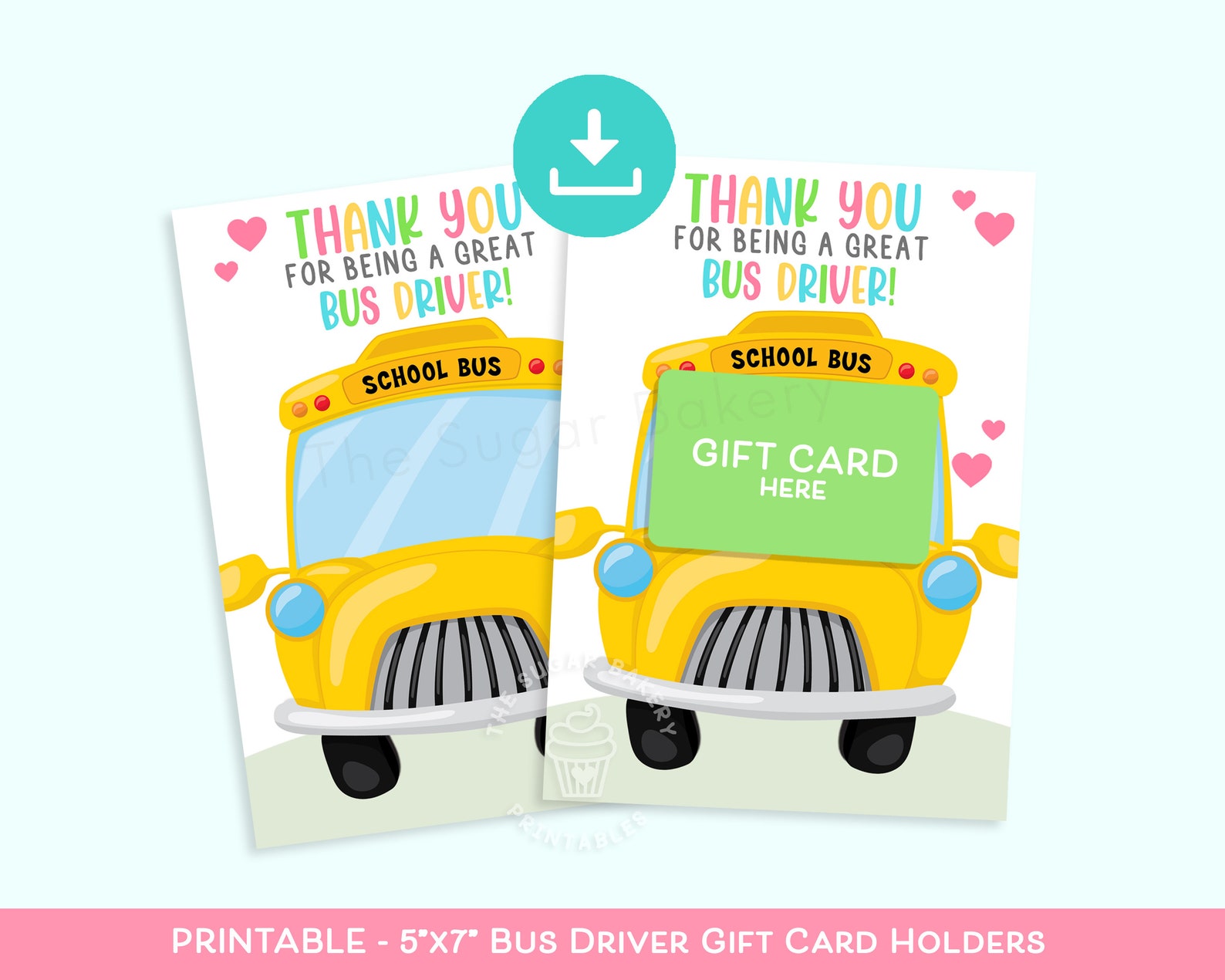 BUS DRIVER GIFT Card Holder, Thank You for Being a Great School Bus ...