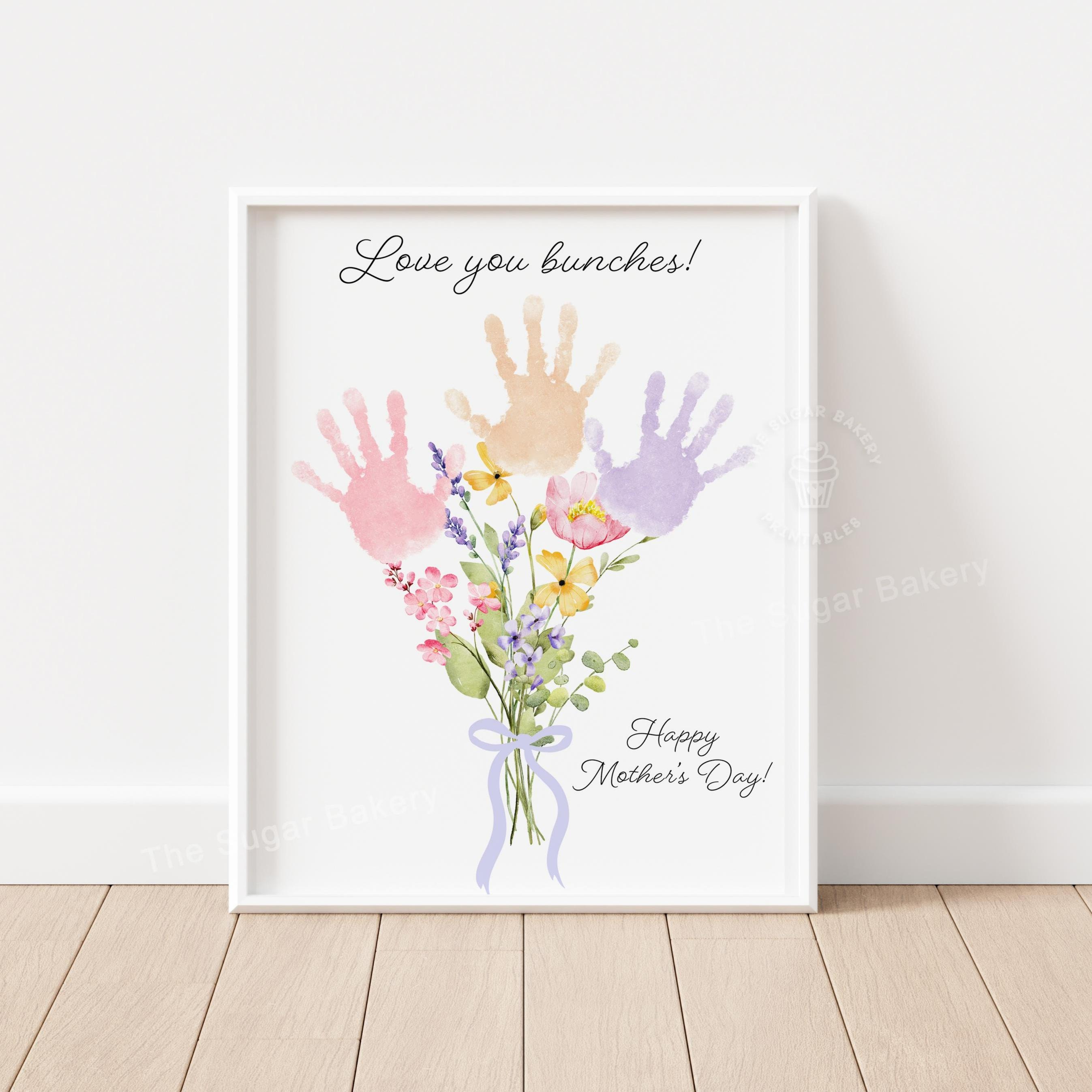 Mother's Day Handprint Art Wildflower Handprint Craft Printable Mothers ...