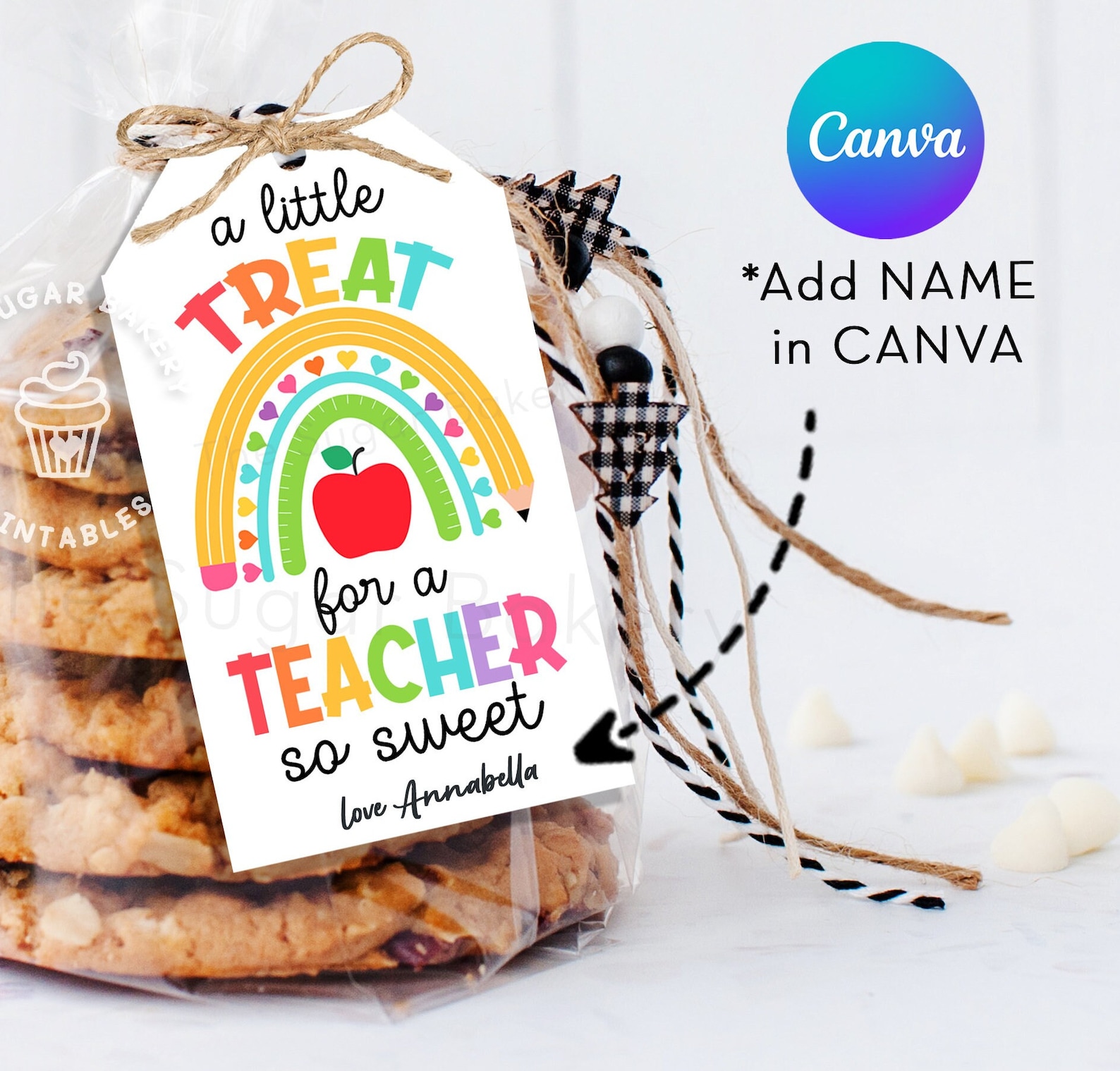 Sweet Treat Teacher Tag, EDITABLE Teacher Appreciation Tags, End of ...