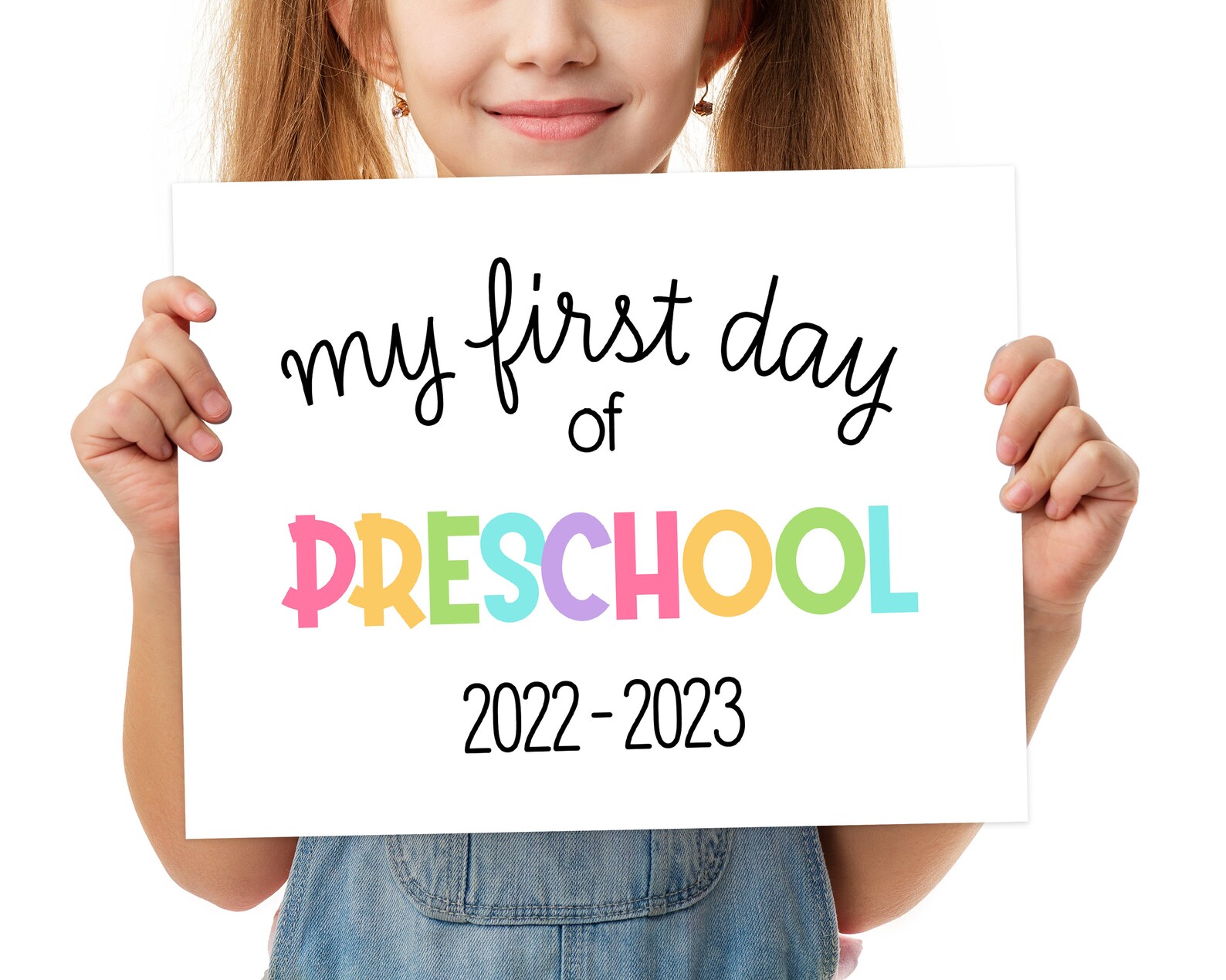First Day of PRESCHOOL Sign 1st Day of Preschool Printable - Etsy