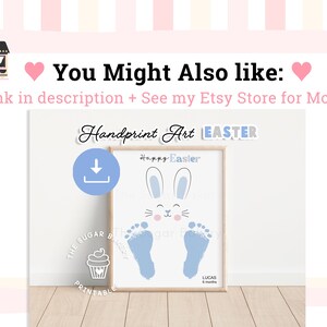 Easter HANDPRINT ART, Printable Bunny & Chick Handprint Craft, Art ...