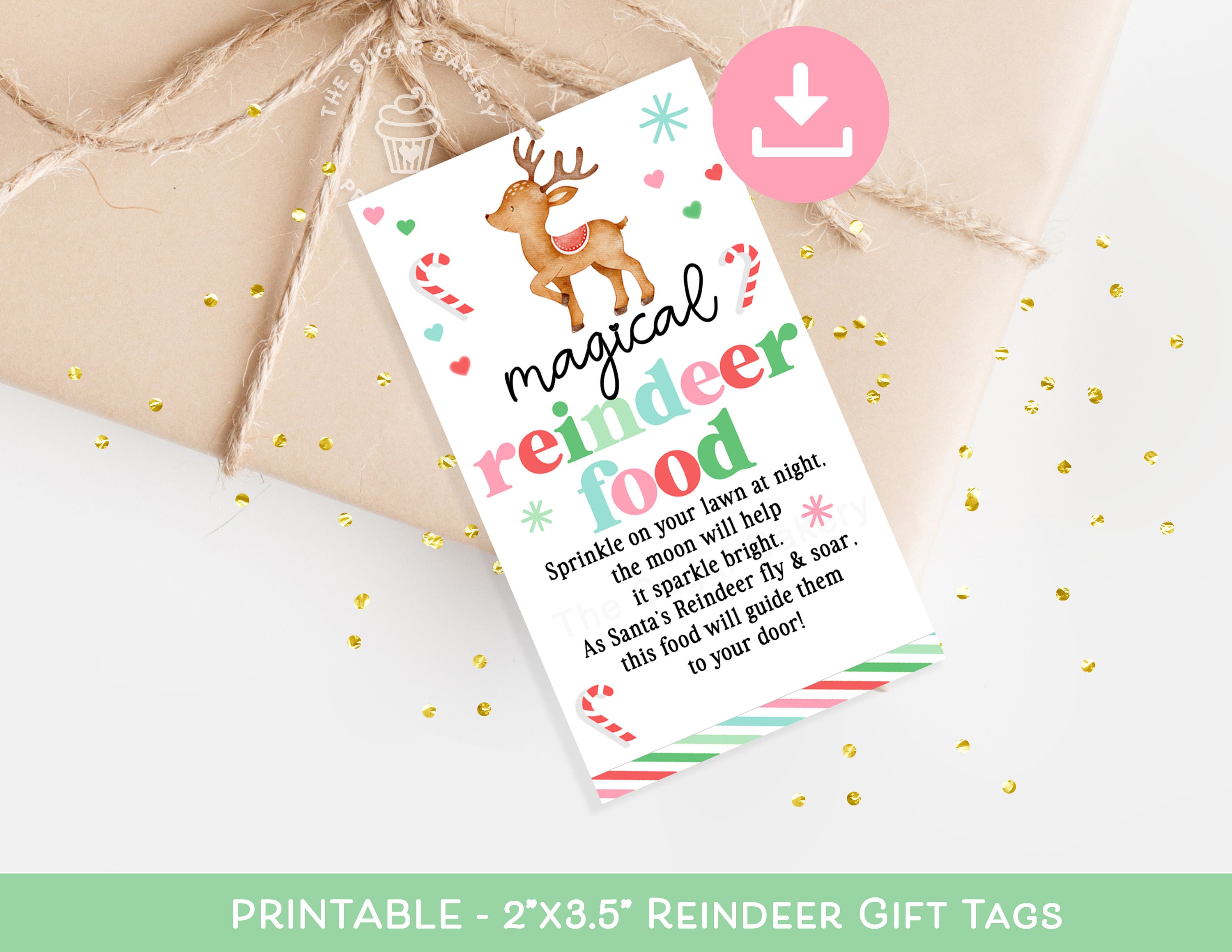 Printable Reindeer Food Tag, Christmas Eve Box, Magical Reindeer Food ...
