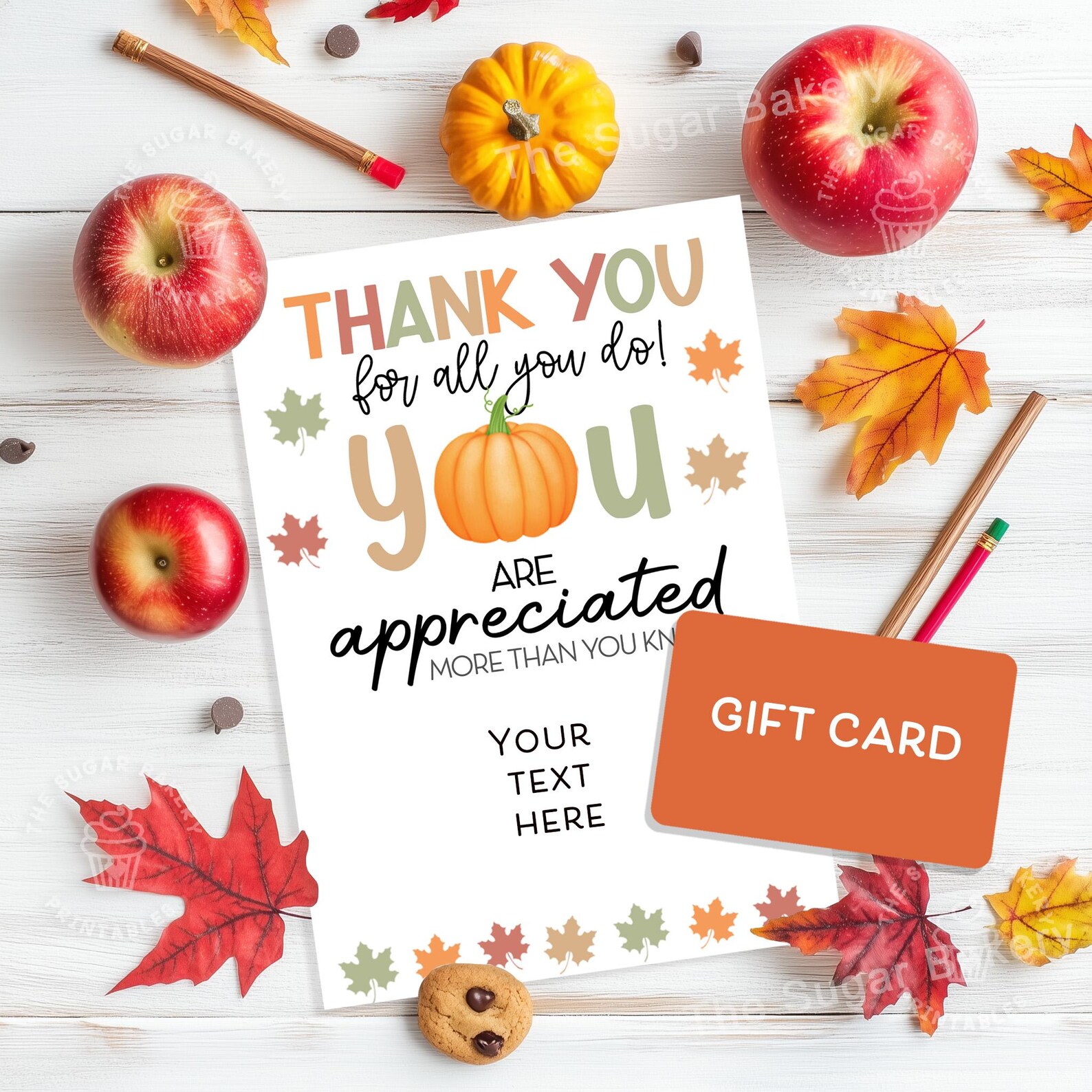 Fall Gift Card Holder for Teacher, Thanksgiving Teacher Gift Autumn ...