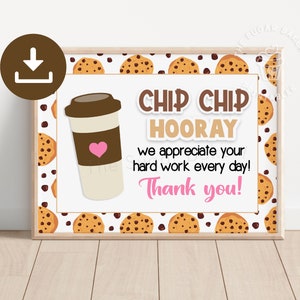 Printable Staff Appreciation Sign, Teacher Appreciation, Chip Chip ...