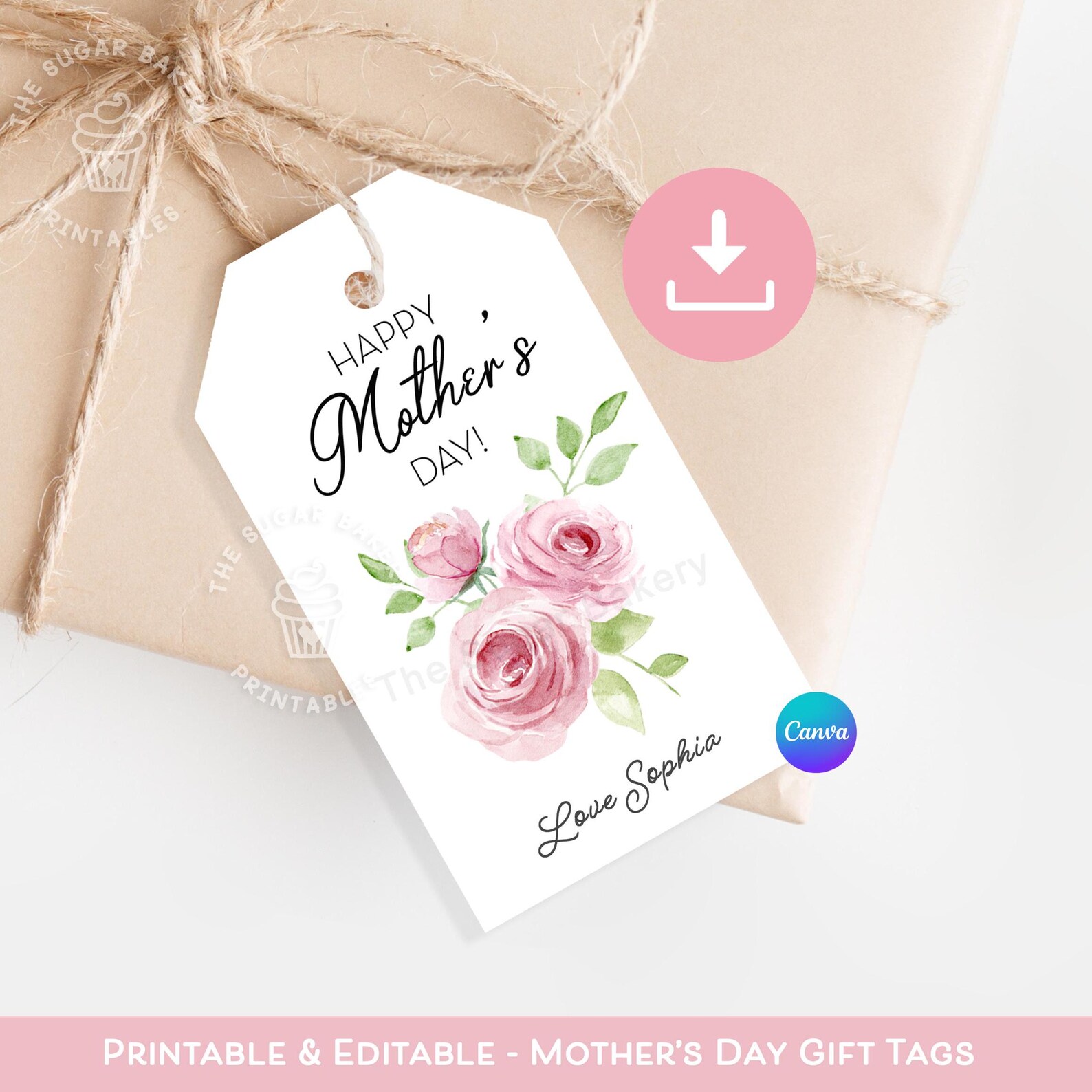 Printable Floral Mother’s Day Gift Tags, 3 Mothers Day Tags for Gift ...