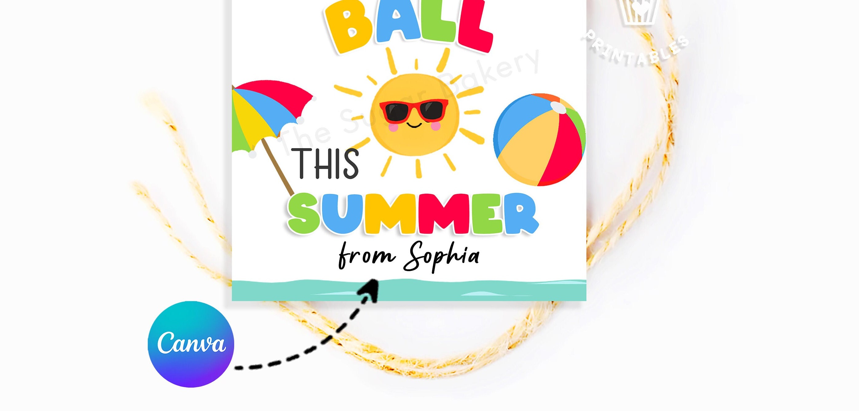 Hope You Have a BALL This Summer, EDITABLE End of School Year Gift Tag ...