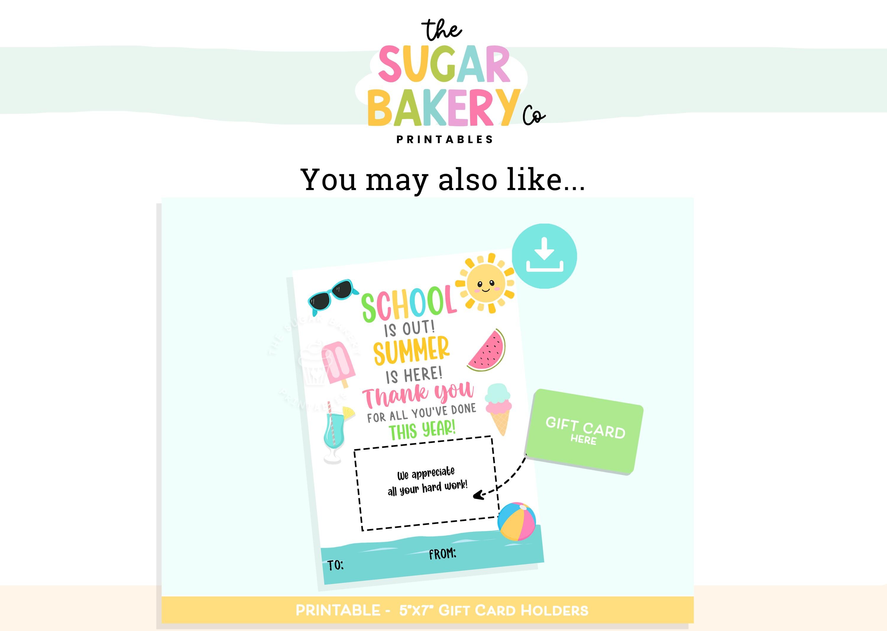 Teacher Appreciation Tags Printable Candy Gift Tag End of Year Summer ...