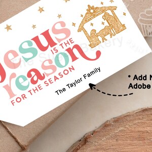 Christmas Nativity Tags, JESUS is the Reason for the Season, Nativity ...