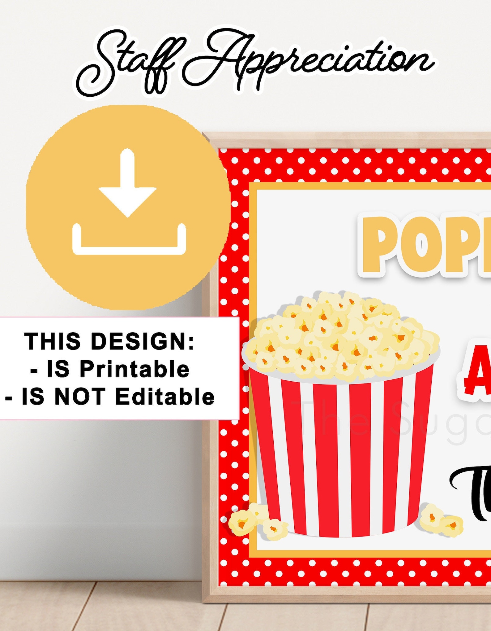 Printable Staff Appreciation Sign, Teacher Employee Appreciation Sign ...