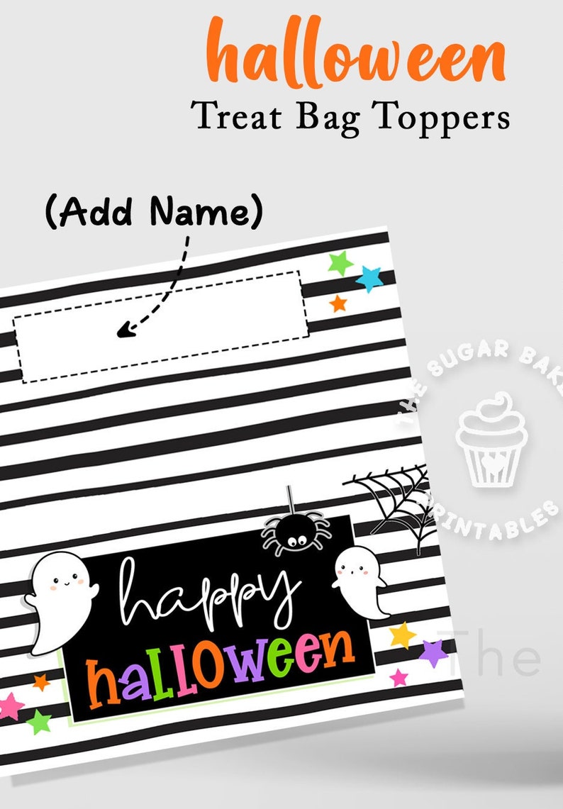 Halloween TREAT Bag TOPPER Halloween Treat Bags for Kids - Etsy