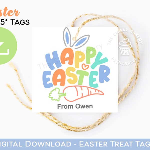 Happy Easter Tags - Etsy