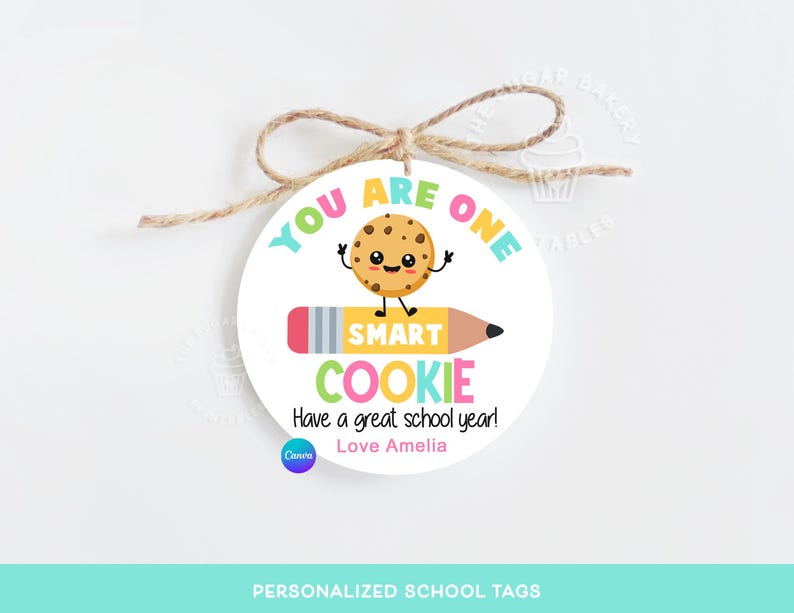 One Smart Cookie First Day of School Tag, One Smart Cookie Tag, Back to ...