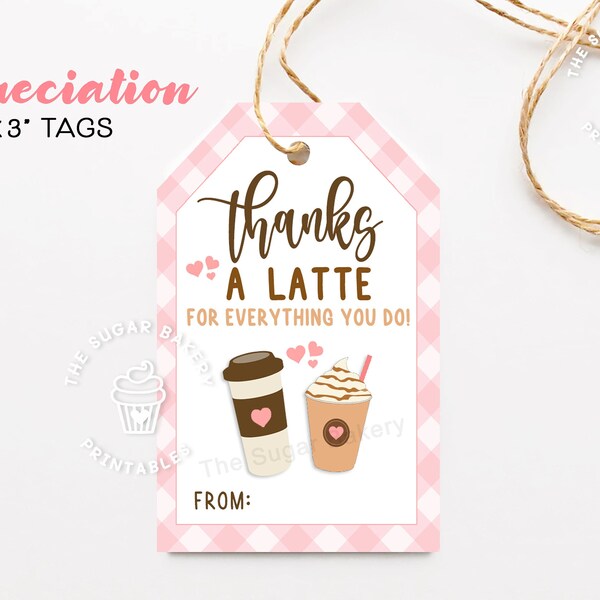 Thanks a Latte - Etsy