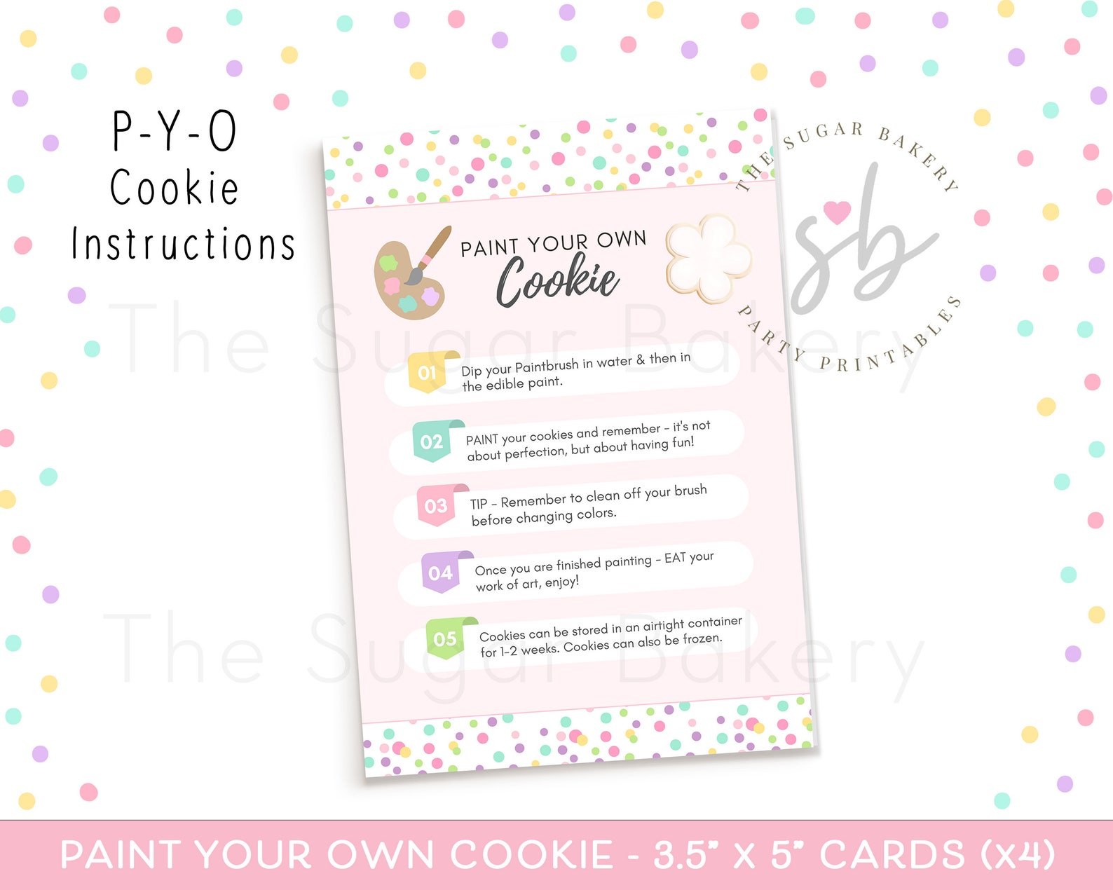 Printable PYO COOKIE Card Instructions Instant Download or - Etsy