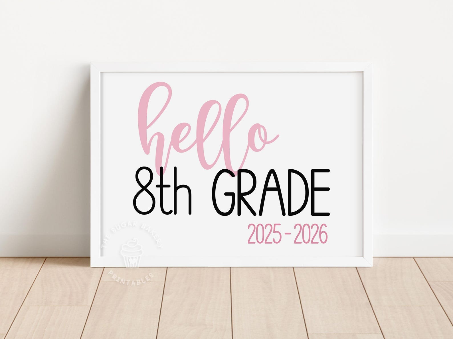 1st Day of SCHOOL SIGN 8th GRADE, Back to School Sign, First Day of 8th ...