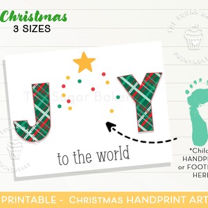 Christmas Handprint Craft JOY to the World Art Plaid Preschool ...