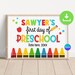 Editable First Day of 3rd Grade Sign, EDITABLE PRINTABLE 1st Day of 3rd ...