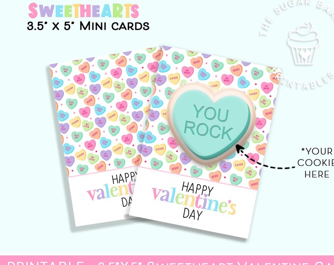 Valentines Printable Cookie Card 3.5 X 5 love You a Latte Cookie Card ...