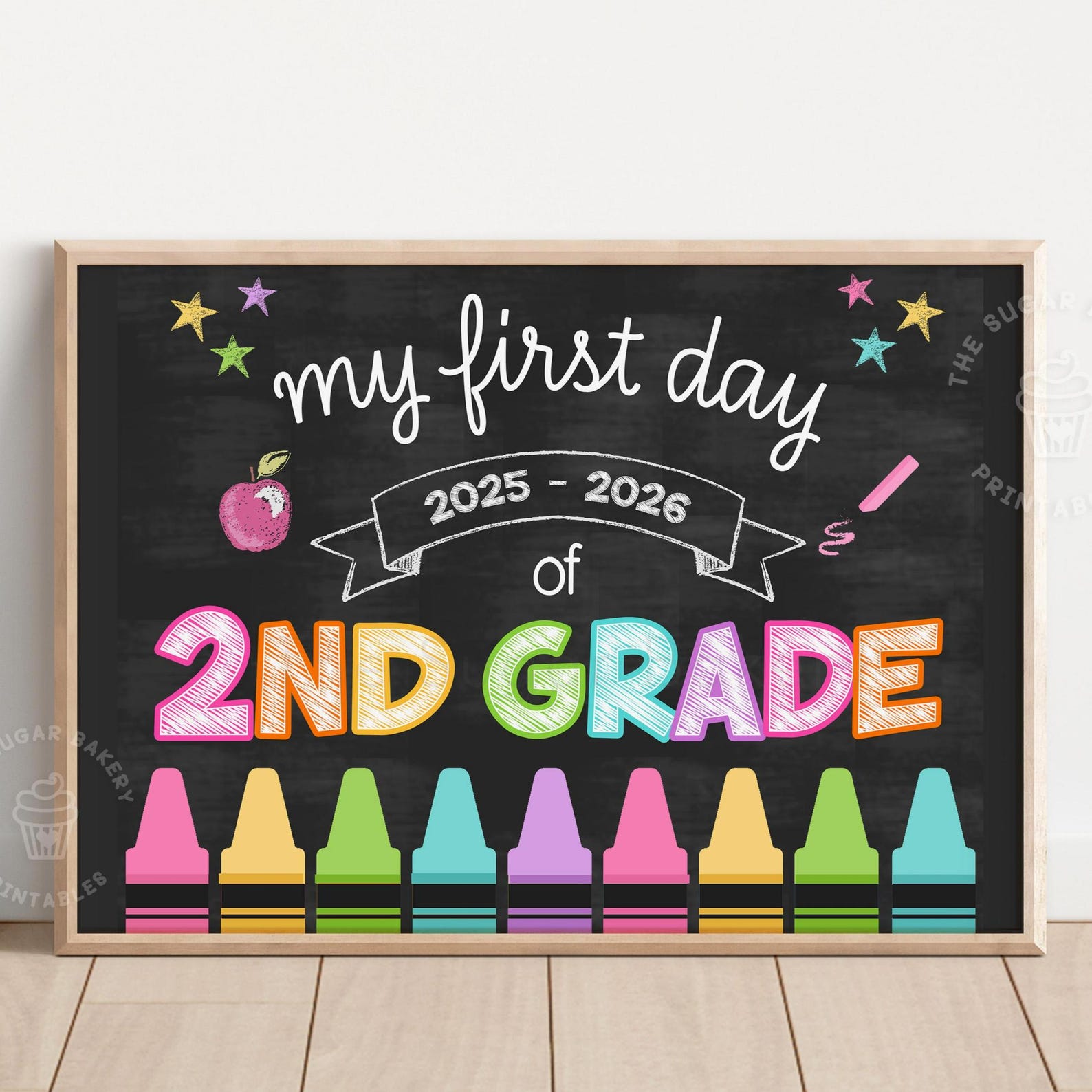 FIRST Day of 2nd GRADE Sign Printable 2nd Grade School Sign 2nd Grade ...