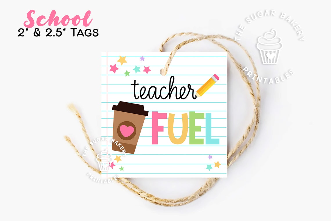First Day of School Teacher TAGS Coffee Gift Tag for Teacher - Etsy