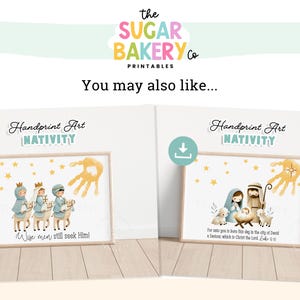 Christmas NATIVITY Handprint Art, Baby Jesus Bethlehem Manger Sunday ...