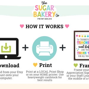 Printable Staff Appreciation CAKE Sign, How Sweet It is Teachers ...