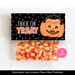 Trick or Treat Bag Topper, Halloween Pumpkin Cookie Bag Topper ...