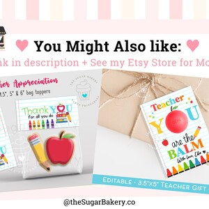 Printable Teacher Cookie Card, Thank You Teacher Cookie Card, TEACHER ...