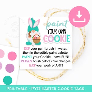 PYO Gnome Easter Cookie Tag, PYO Gnome Cookie, Pyo Instructions, PYO ...
