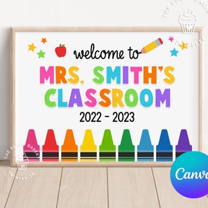 First Day of School CLASSROOM SIGN, Welcome to My Classroom, EDITABLE ...