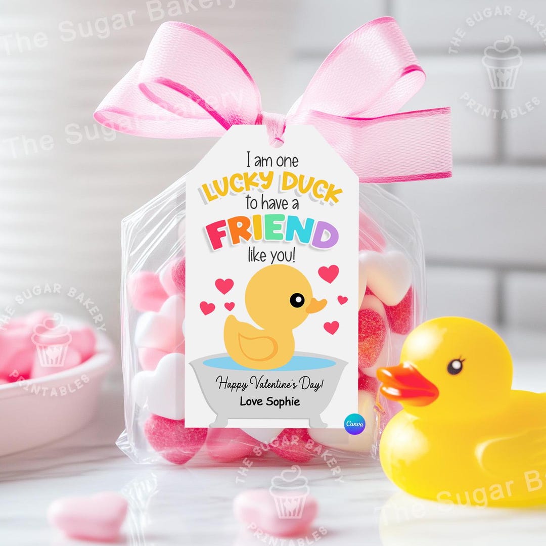 Printable Valentine Duck Tag, Lucky DUCK to Have Friend Like You ...