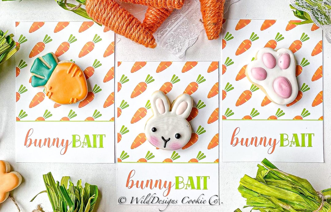 Bunny Bait Easter COOKIE CARD, 3.5x5 and 5x7 Easter Printable Cookie ...