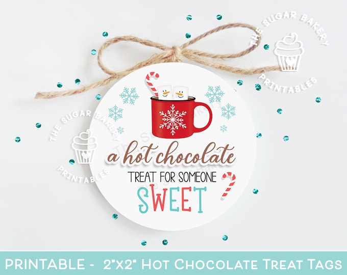 Hot Coca Gift Tags, Cocoa Tags, Holiday Gift Tags, Christmas Cocoa Tags ...
