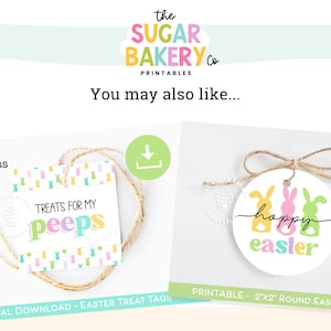 Easter Treat Bag Topper, Easter Cookie Bag TOPPERS, Treat Bag Topper ...