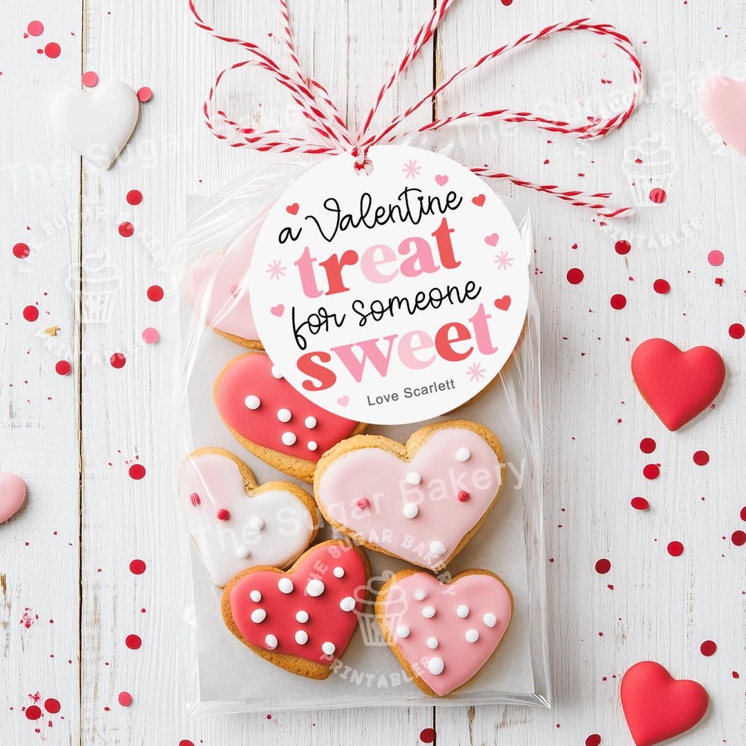 Printable Valentine Treat Tag, A Valentine SWEET Treat Tag, Teacher ...