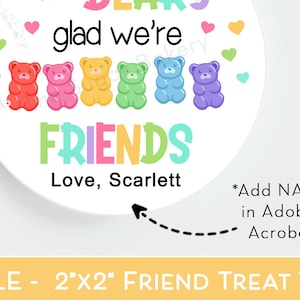 Printable Gummy Bear Tags, Gummy Bear Tag, CLASSROOM Favor Tags, Last ...