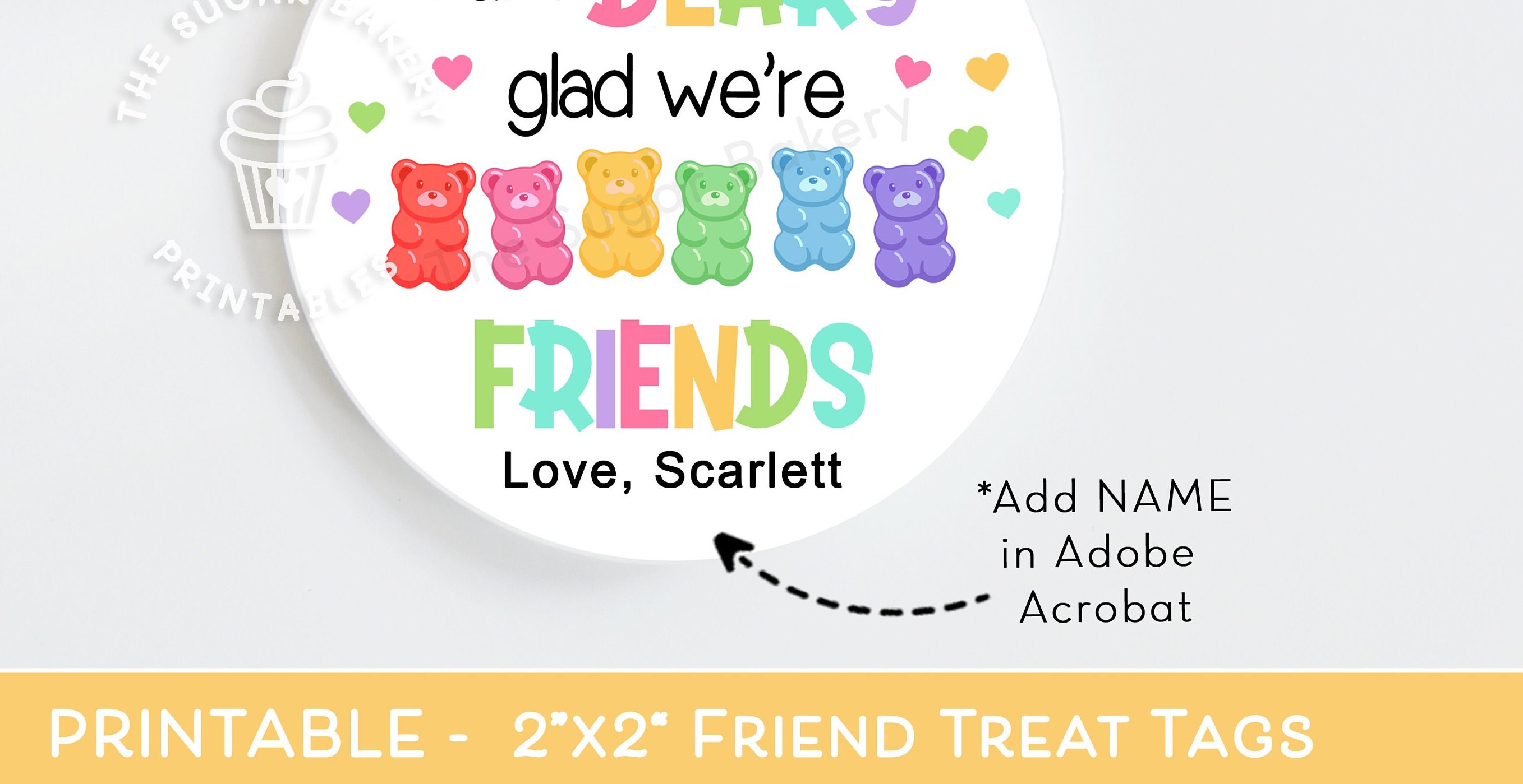 BEARY Glad FRIENDS Gummy Bear Tag End of Year Student Gift - Etsy