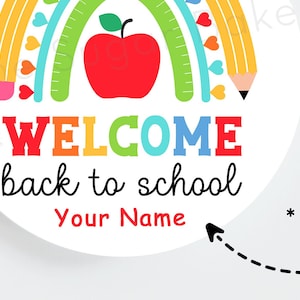 Welcome Back to School Tags, First Day of School Gift TAG, 1st Day of ...