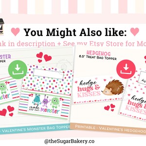 Valentine Treat Bag Topper, Happy Valentine's Day Treat BAG TOPPER ...